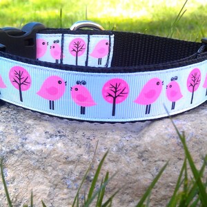 Mod Birds 1 Inch Width Dog Collar - Etsy