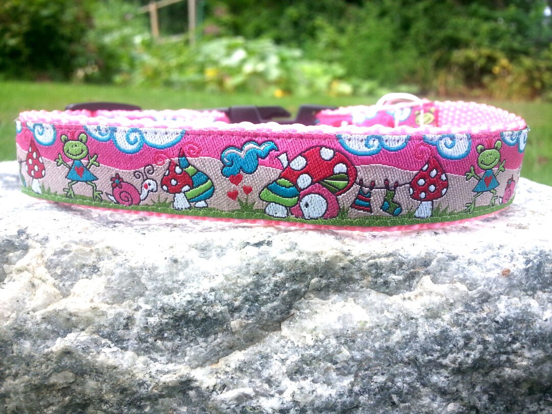 Mushroom Toadstool 3/4 Inch Width Dog Collar - Etsy