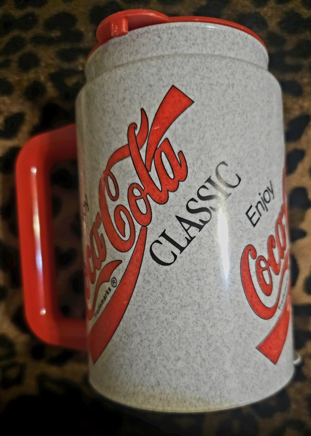 Vintage 90s ENJOY Coca-cola Classic Travel Coke Plastic Mug Whirley ...