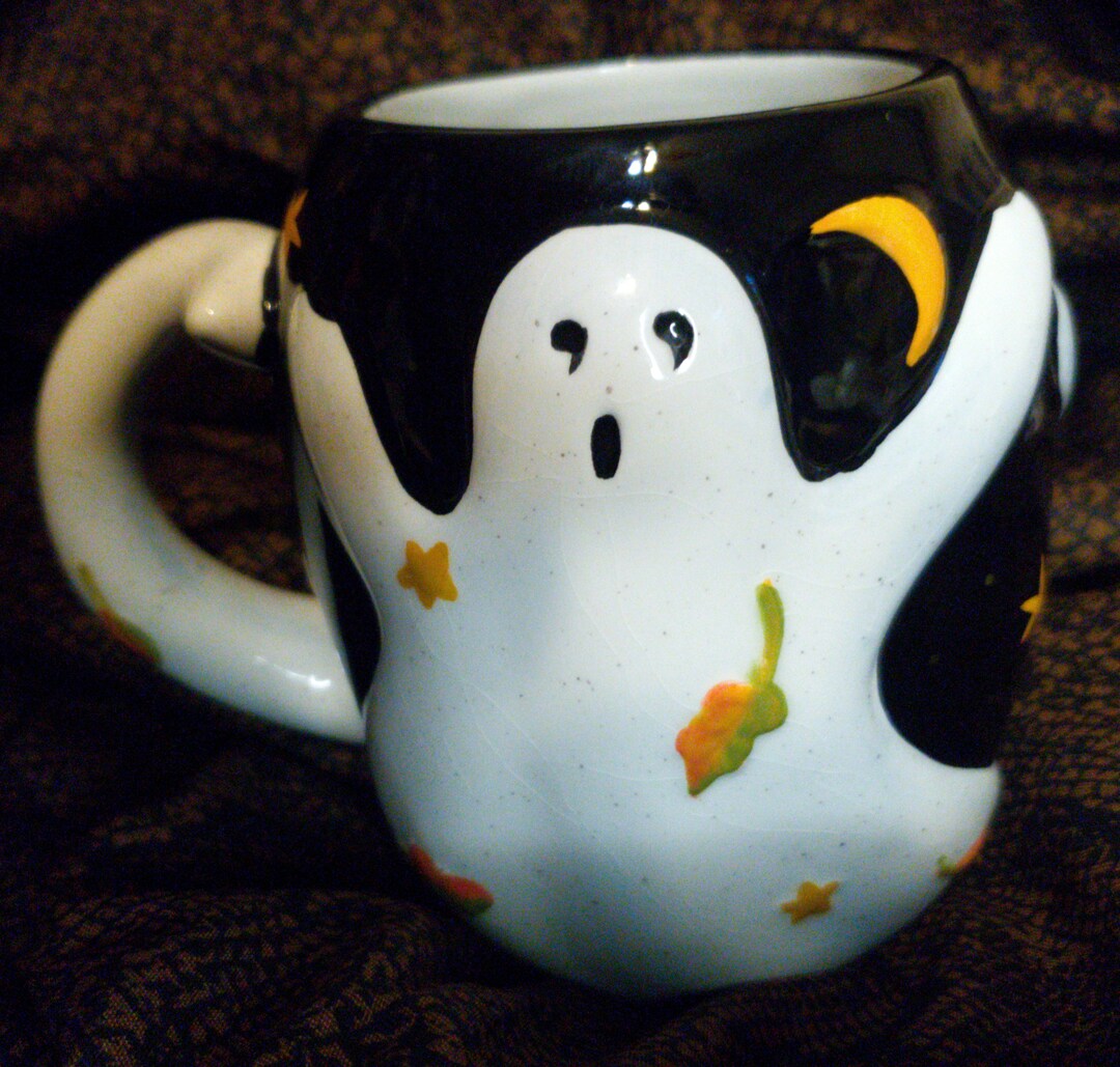 90s Susan Winget Certified International Halloween Ghost Ceramic Coffee ...