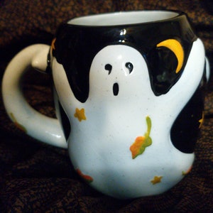 90s Susan Winget Certified International Halloween Ghost Ceramic Coffee ...