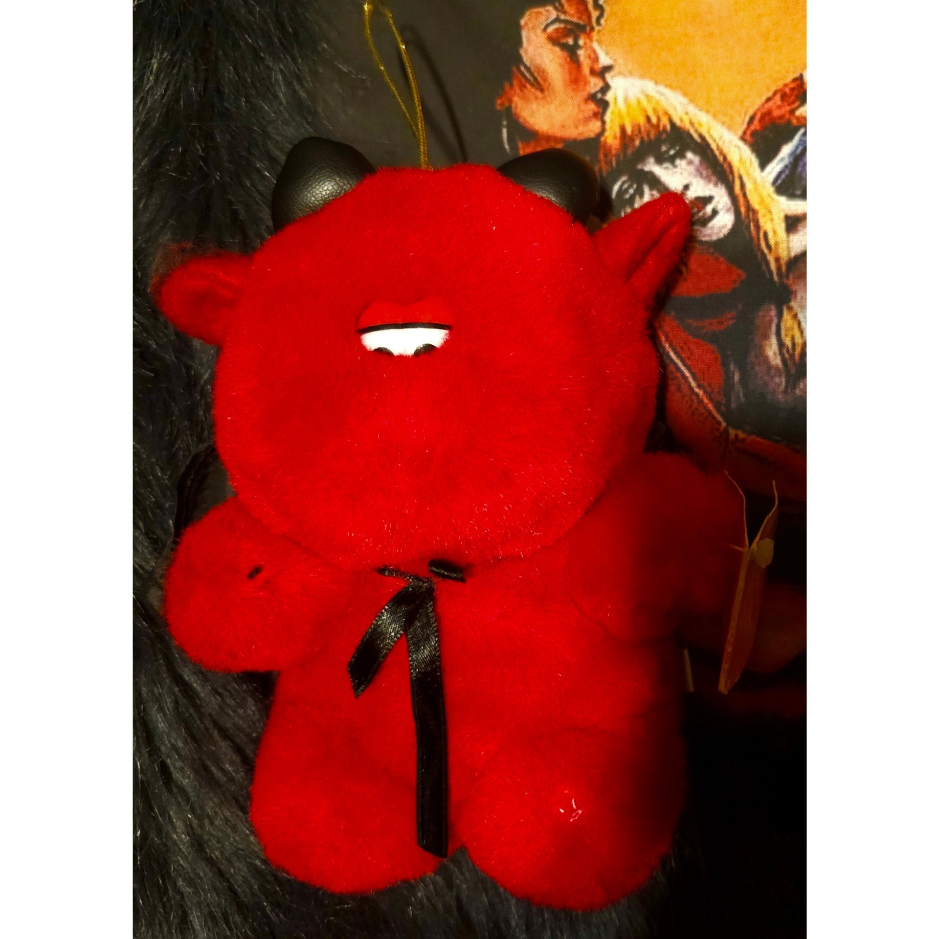 VTG Fun World Red Demon Plush Toy Valentines Devil Teddy Bear as Is - Etsy