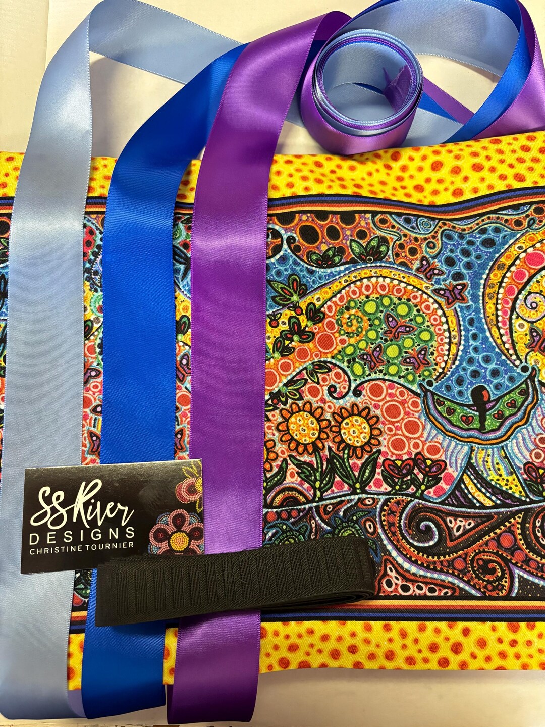 Ribbon Skirt Kit Fabric Leah Dorion Metis Artist Print - Etsy