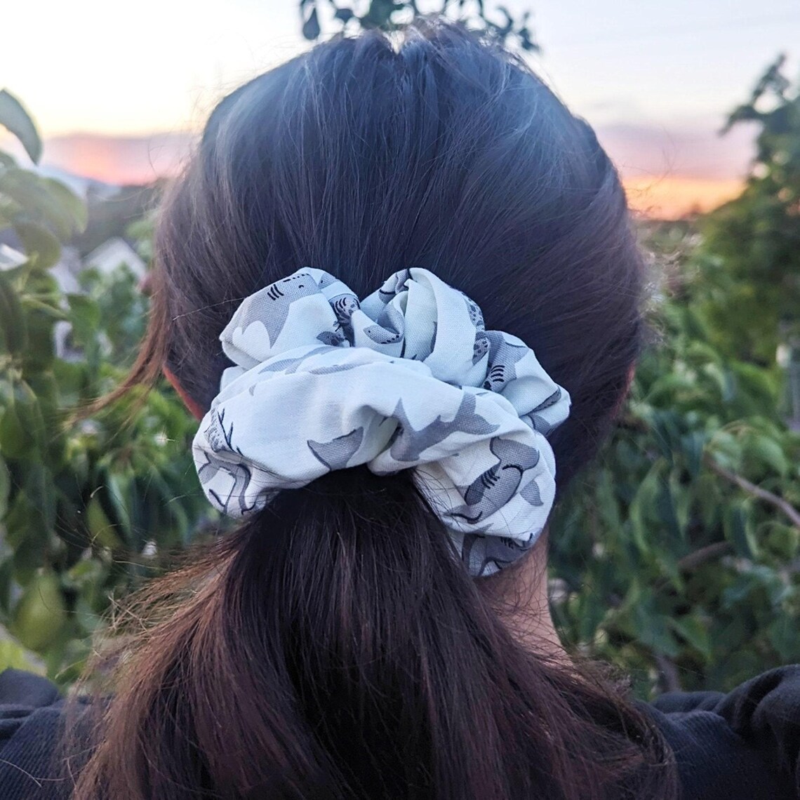 Shark Hair Scrunchie Cute Accessory Beach Style Elastic Band Marine ...