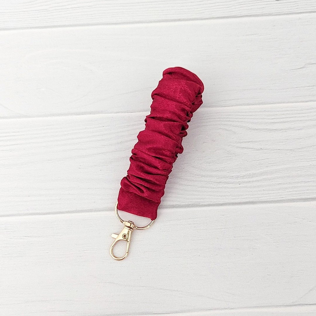 Valentine's Keychain | Red Satin Keychain | Scrunchie Wristlet | Key ...