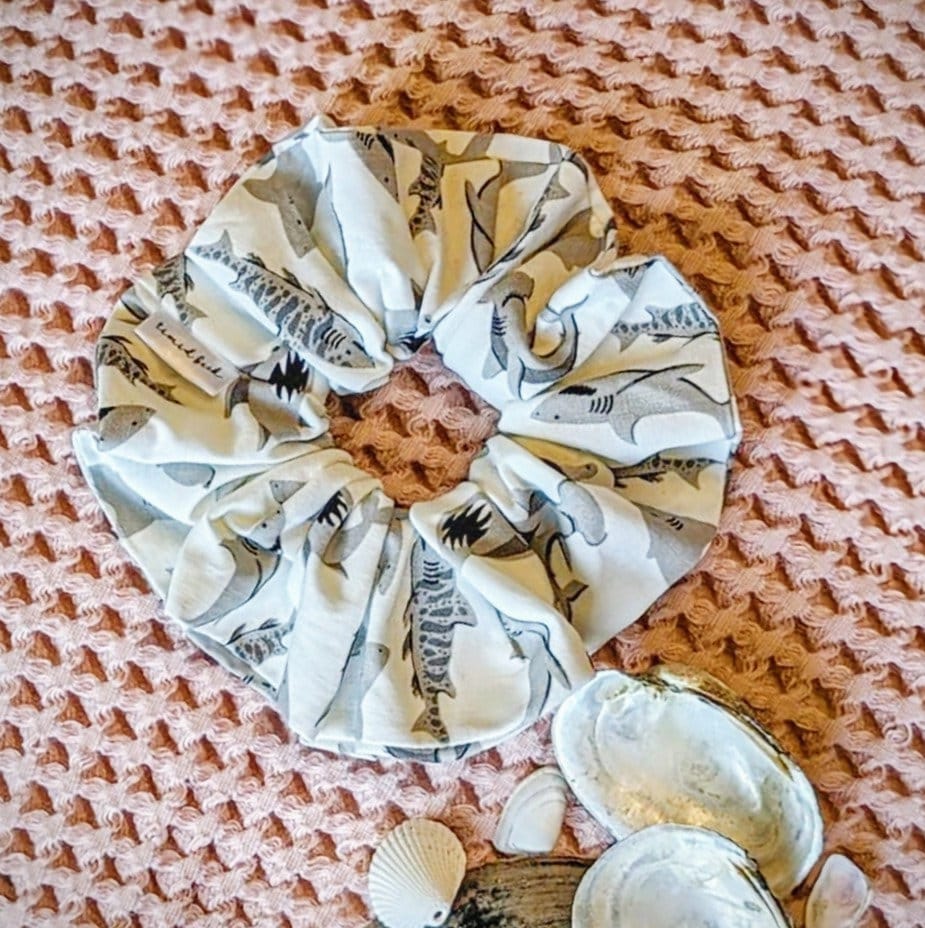 Shark Scrunchie, Shark Week, Sharks, Ocean, Fish, Gray, Aquatic, Cute ...