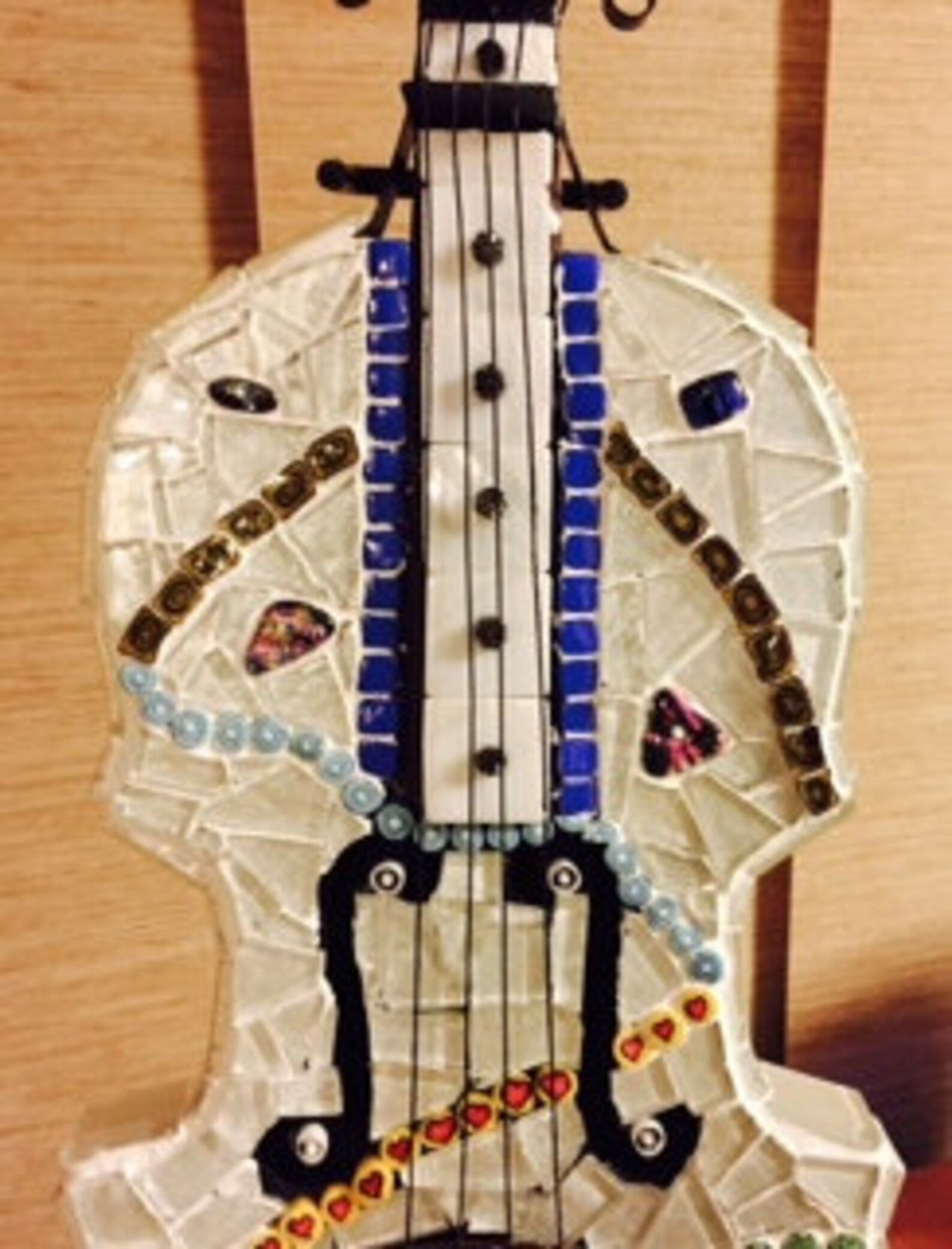 Mosaic Violin With Stand - Etsy