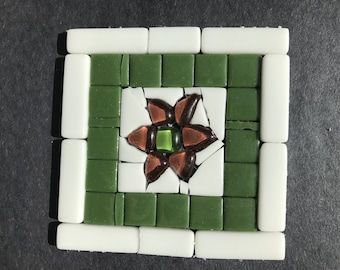 Silver Leaf Ceramic Tile - Etsy