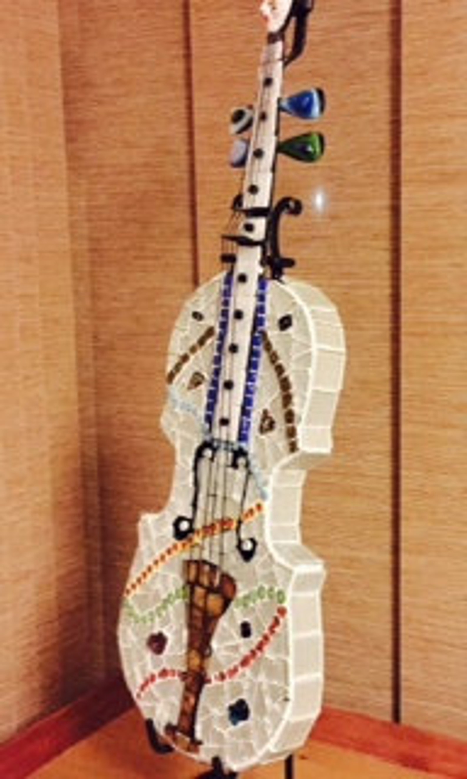 Mosaic Violin With Stand - Etsy