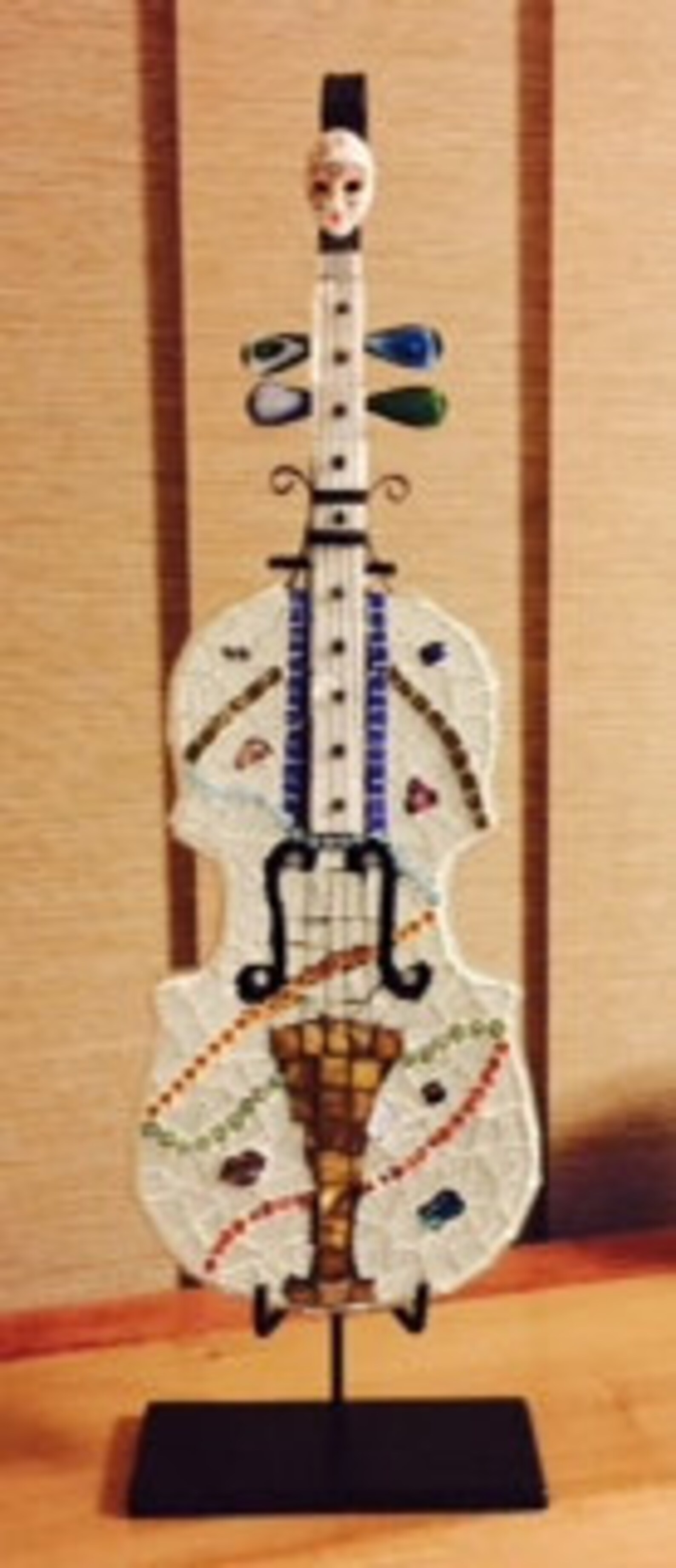 Mosaic Violin With Stand - Etsy