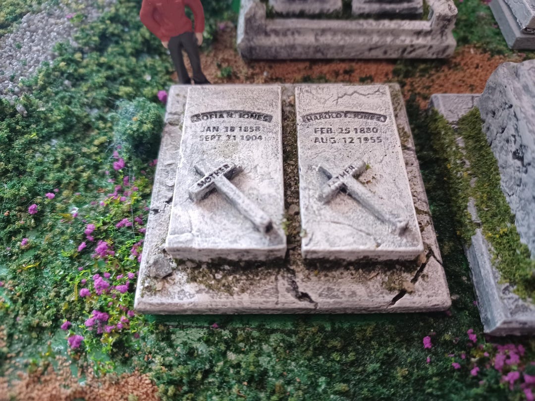 O Scale / 1:48 / Cemetery / Jones Box Tombs / Model Railroad / Church ...