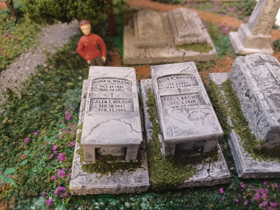 O Scale / 1:48 / Cemetary / Wilson and Brown Chest Tombs / Model Railroad / Church Graveyard - Etsy