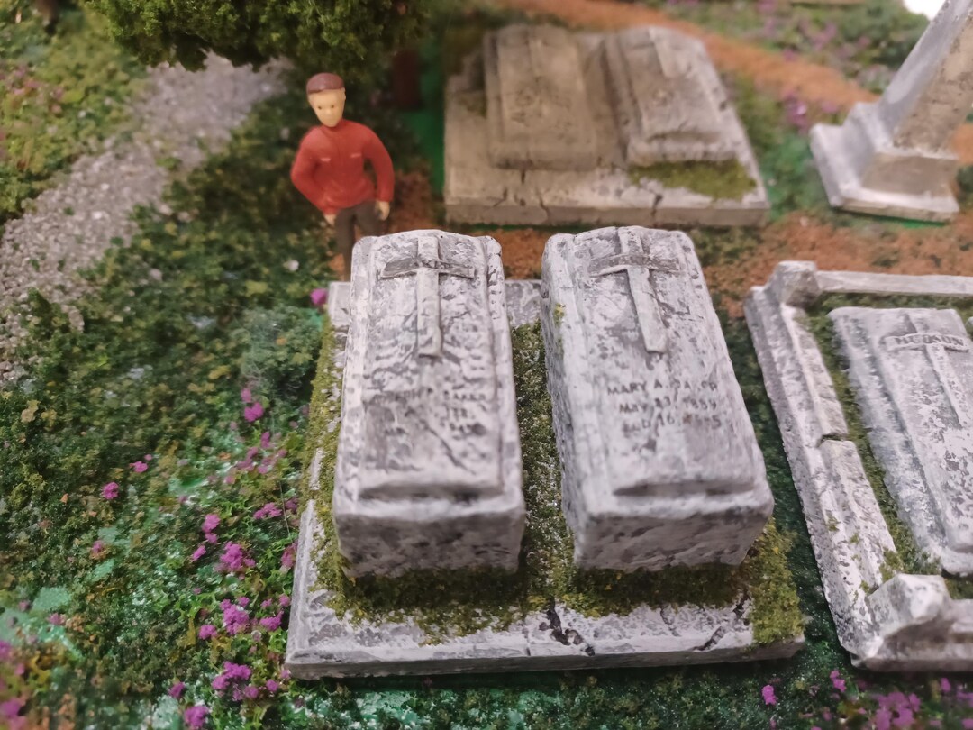 O Scale / 1:48 / Cemetary / Baker Chest Tombs / Model Railroad / Church Graveyard - Etsy