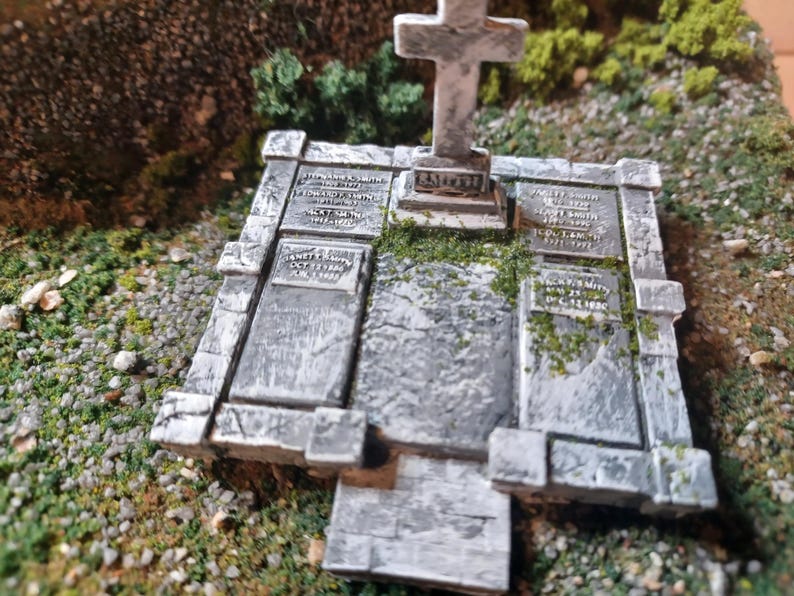 HO Scale Cemetery Terrain: Smith Family Plot, Model Railroad Terrain (2 ...
