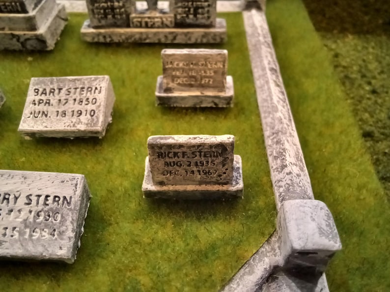 HO Scale / 1:87 / Cemetery / Stern Family Plot / Terrain / Historical ...
