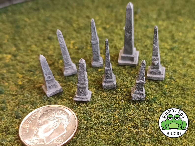 N Scale / 1:160 / Cemetery / Obelisks Set / Model Railroad / Historical ...