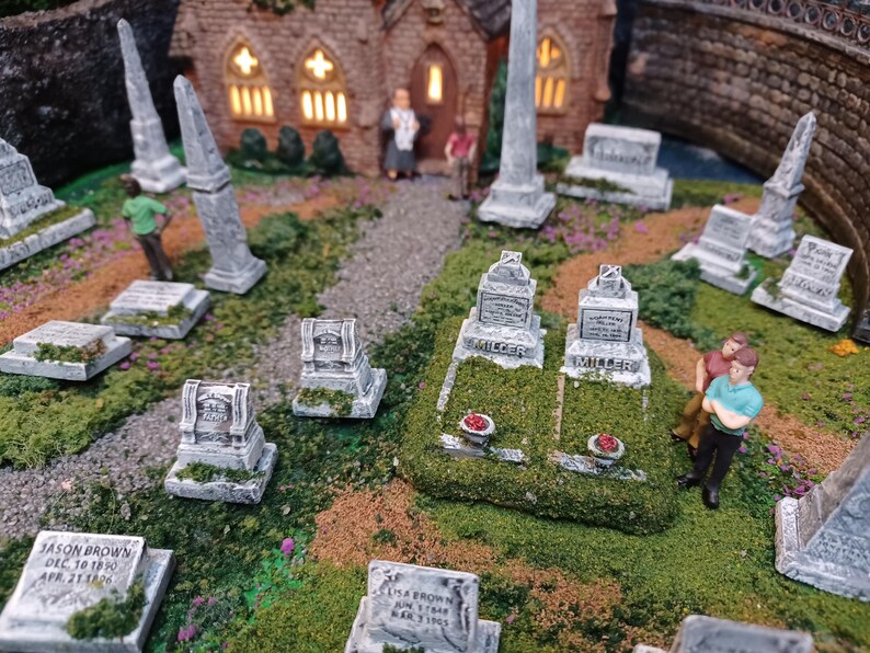 O Scale / Church Graveyard / 1:48 / Cemetery / Miller Monuments / Model ...