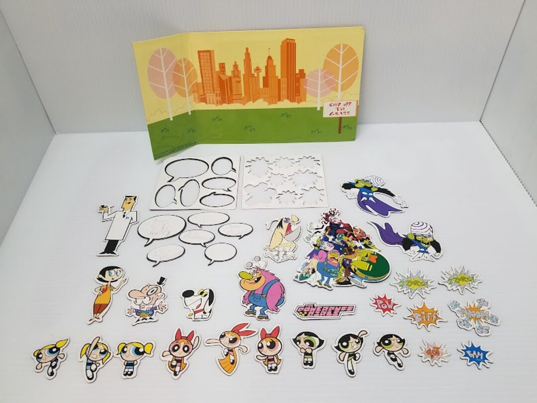 Vintage 90's Powerpuff Girls Magnetic Story Writer! Cartoon Network ...
