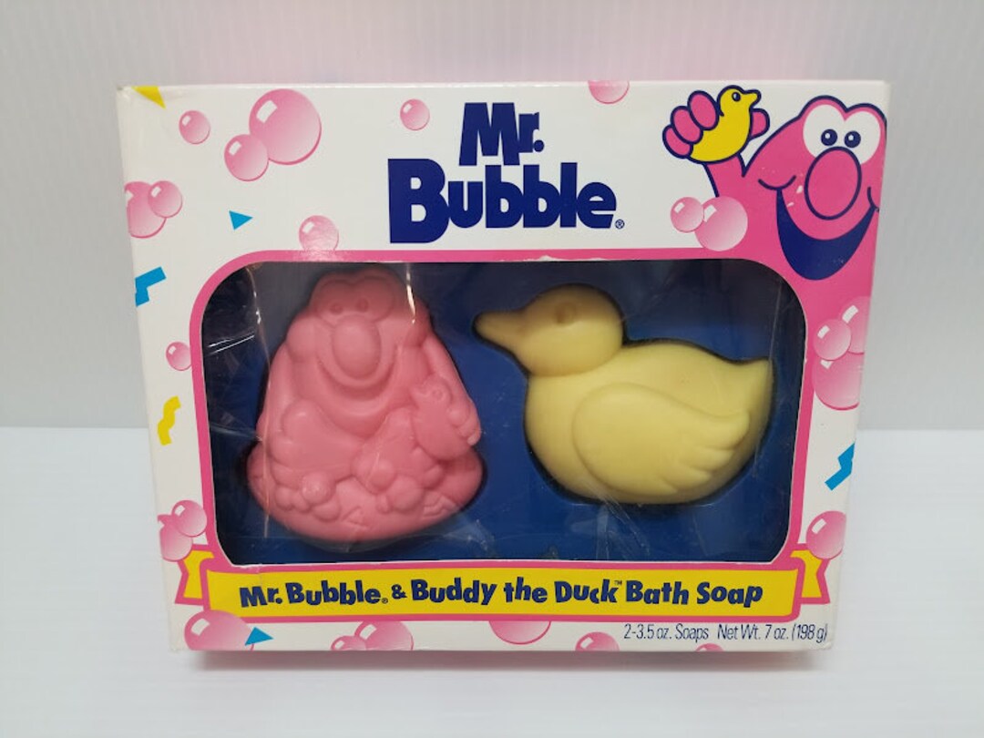 Vintage Mr. Bubble and Buddy the Duck Bath Soap From 1997! Still in ...