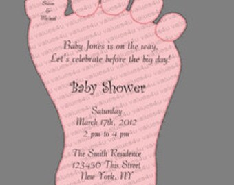 Footprint invitation | Etsy
