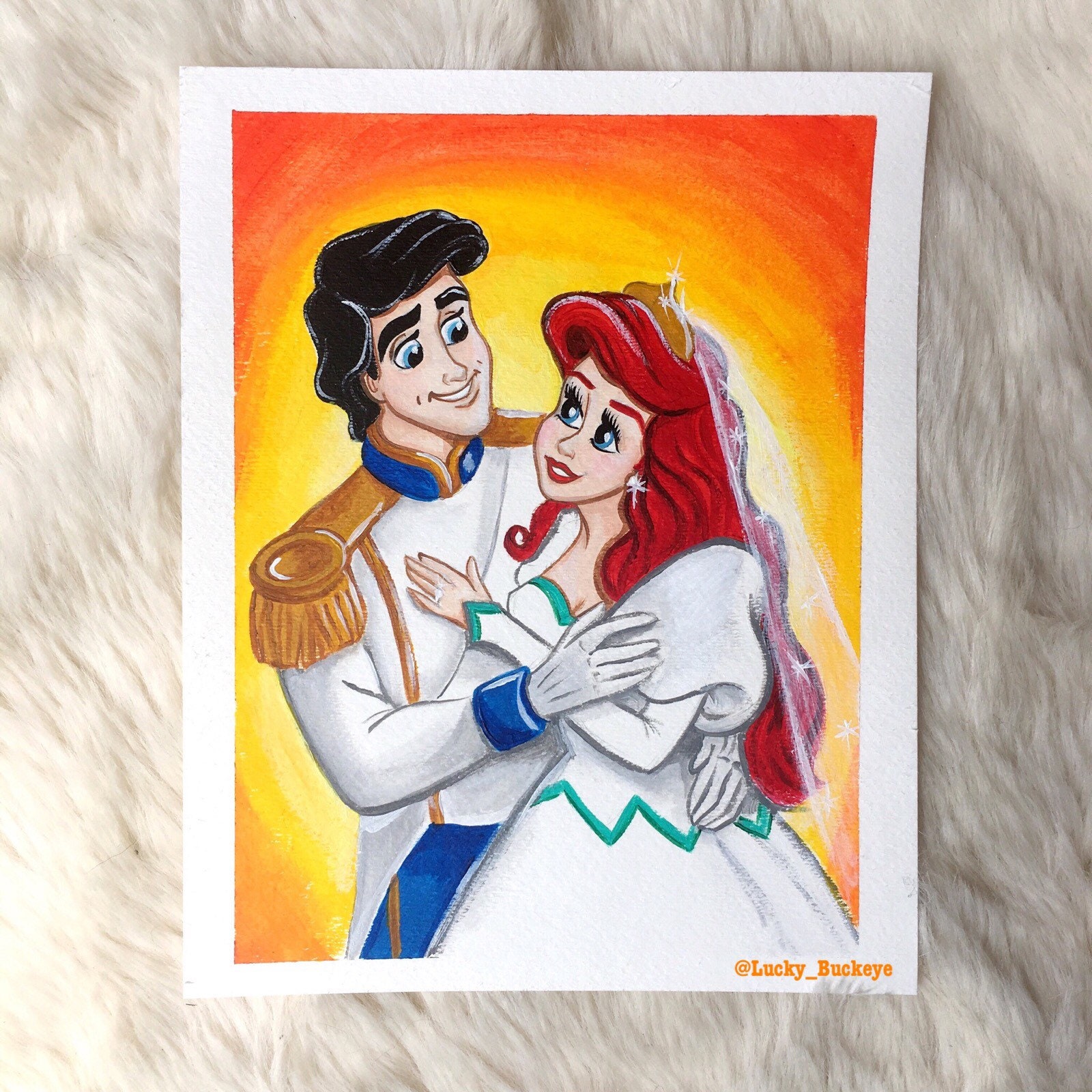 Ariel And Eric Wedding Drawing