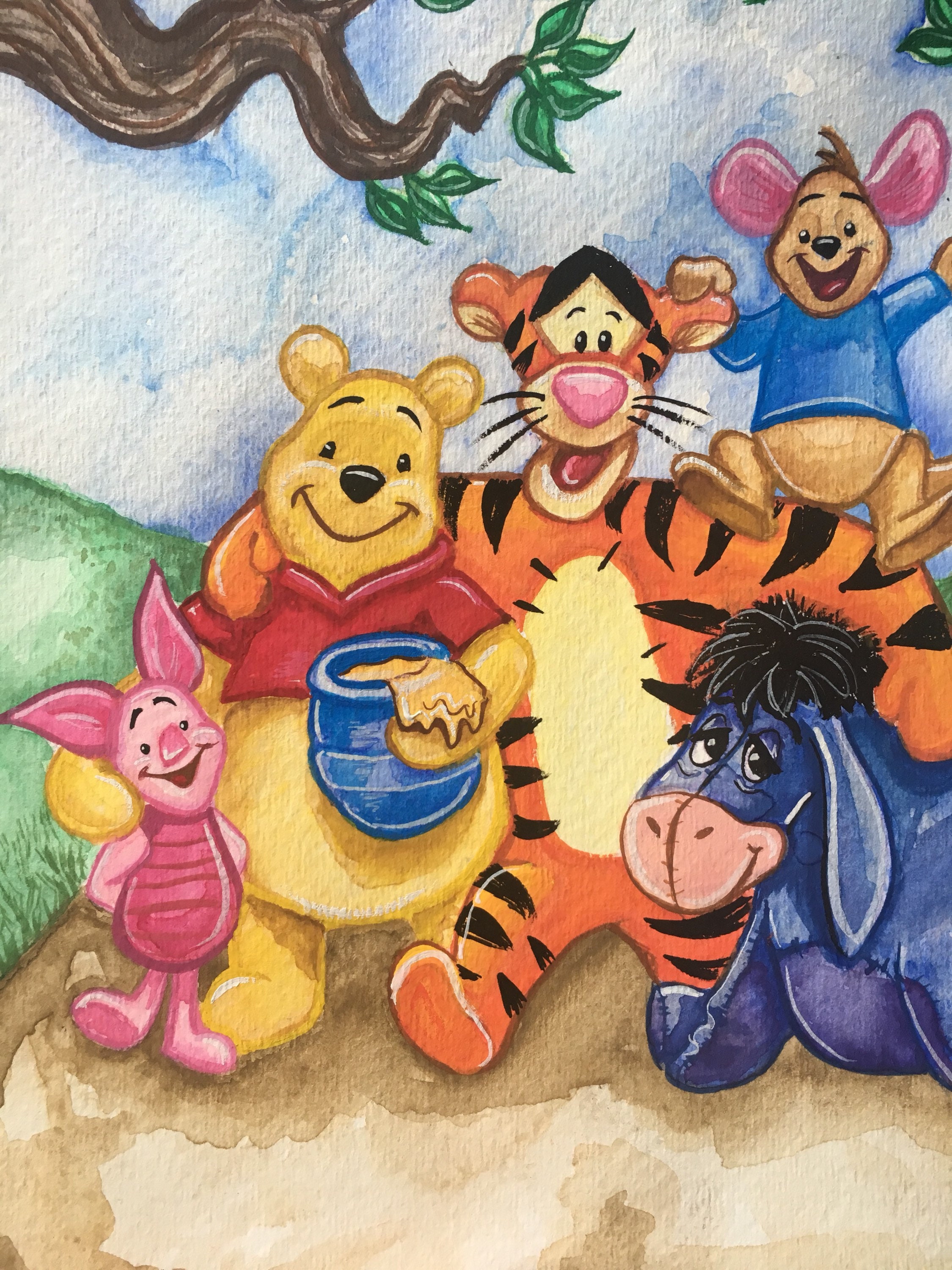 Winnie the Pooh and Friends Inspired Fine Art Print - Etsy