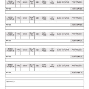Trading Log Book | Stock Market Journal | Investment Tracker | PDF ...