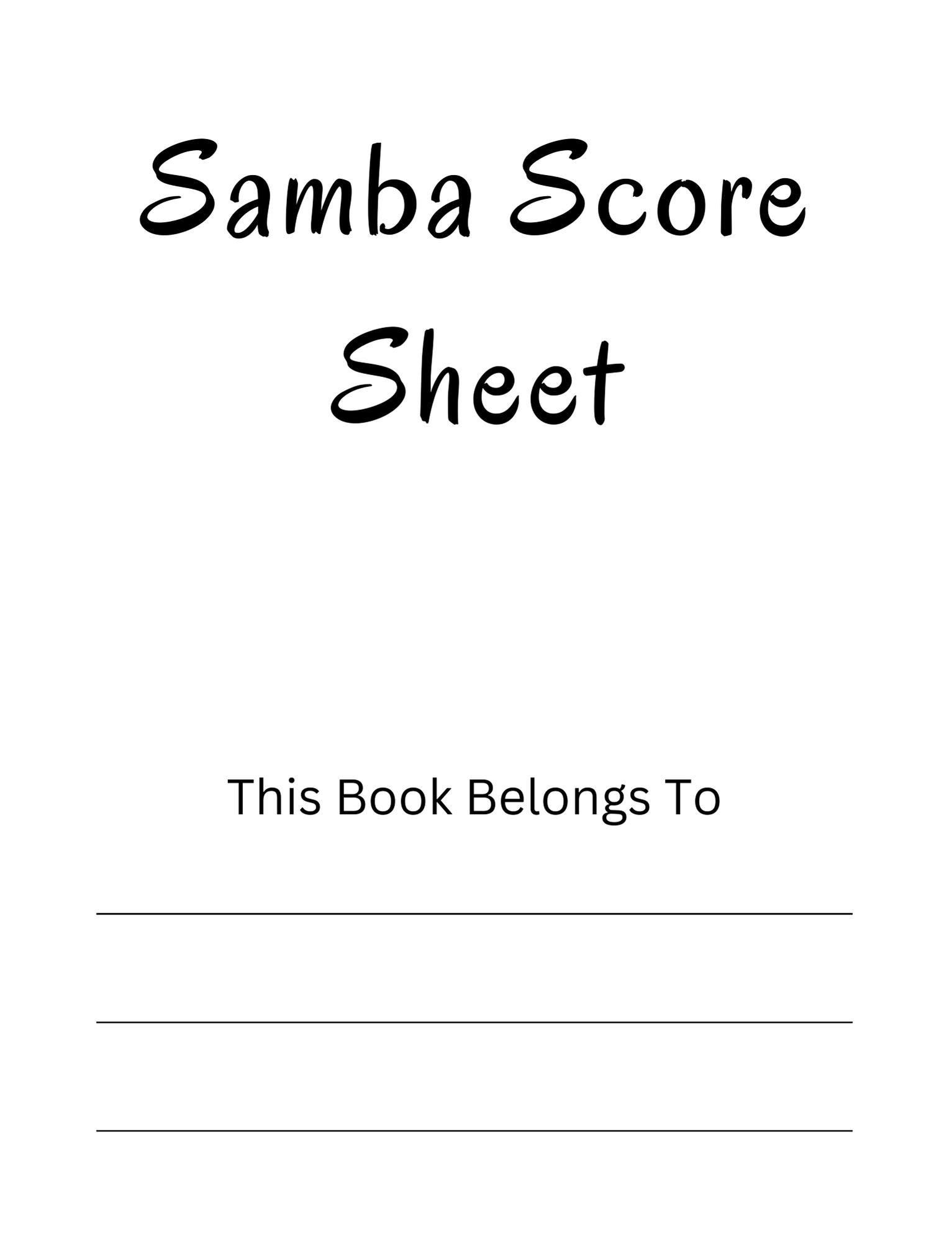 Samba Score Sheet | Canasta Card Game | Printable PDF | Game Scorecard ...