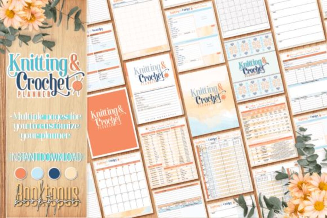 Knitting & Crochet Planner | Project Tracker | Digital Download | PDF ...