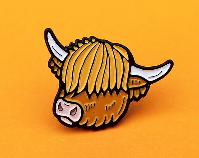 Highland Cow Pin Scottish Cattle Cow Scottish Pin Scottish Gift Ginger ...