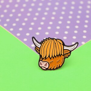Highland Cow Pin - Scottish Cattle - Cow - Scottish Pin - Scottish Gift ...