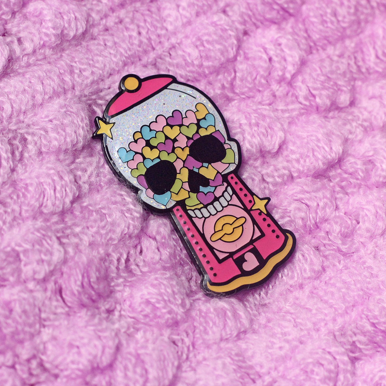 Skull Bubblegum Gumball Machine Enamel Pin Creepy Cute | Etsy