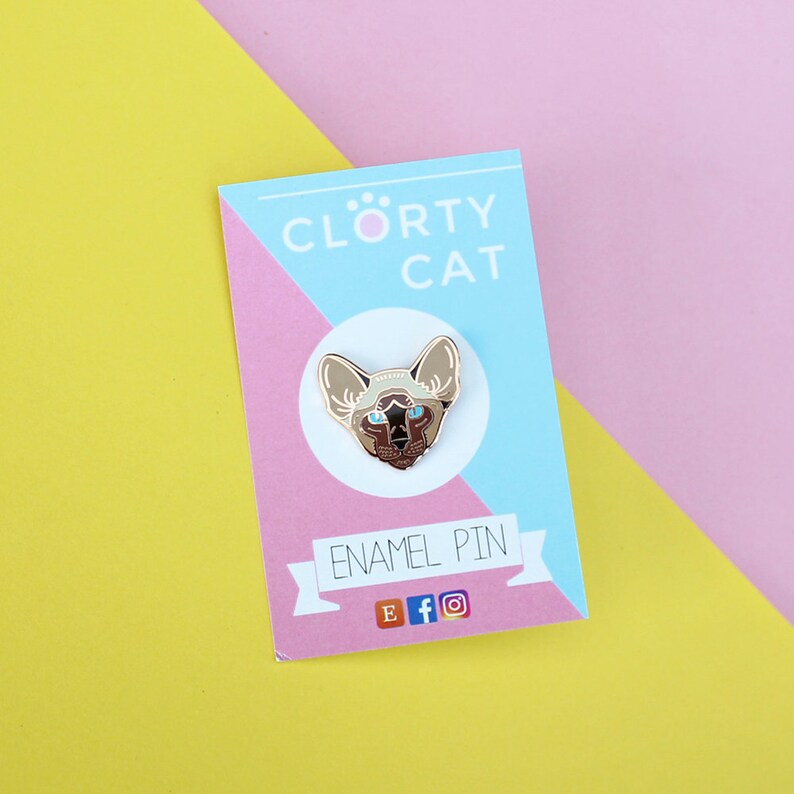 Siamese Cat Hard Enamel Pin Rose Gold Plating Cat Breed - Etsy