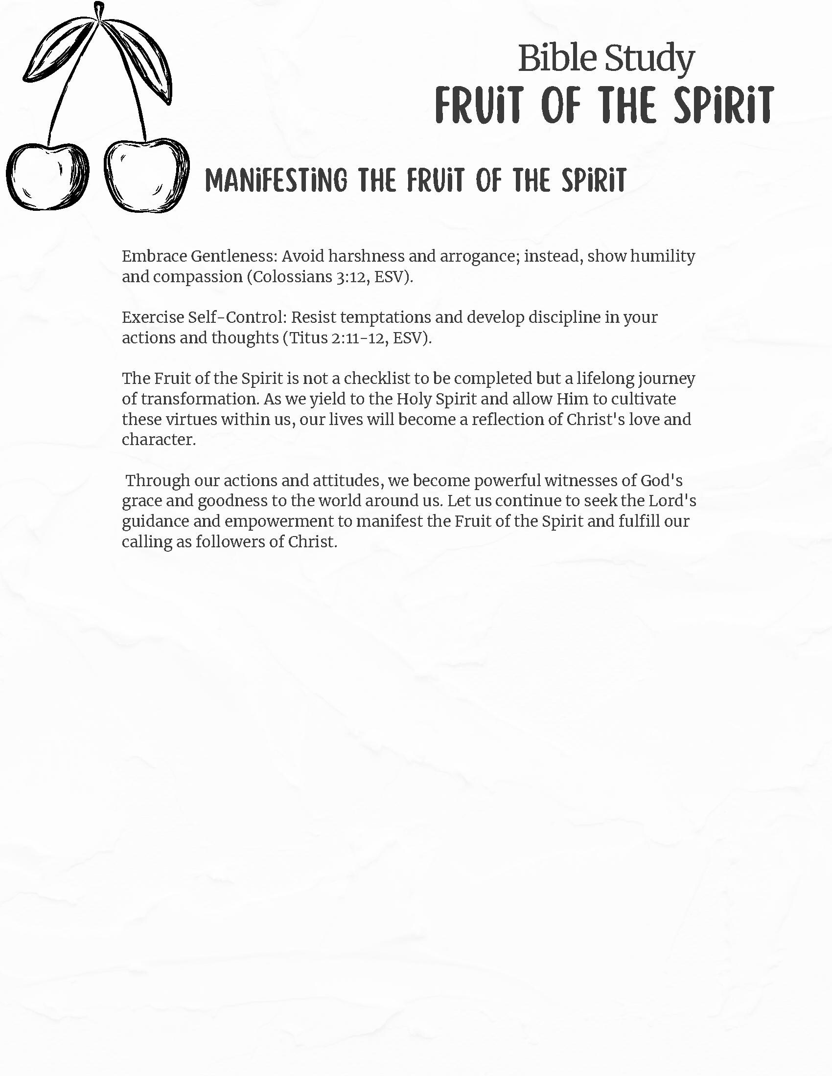 Fruits of the Spirit-bible Study & Journal | Digital Download | PDF - Etsy