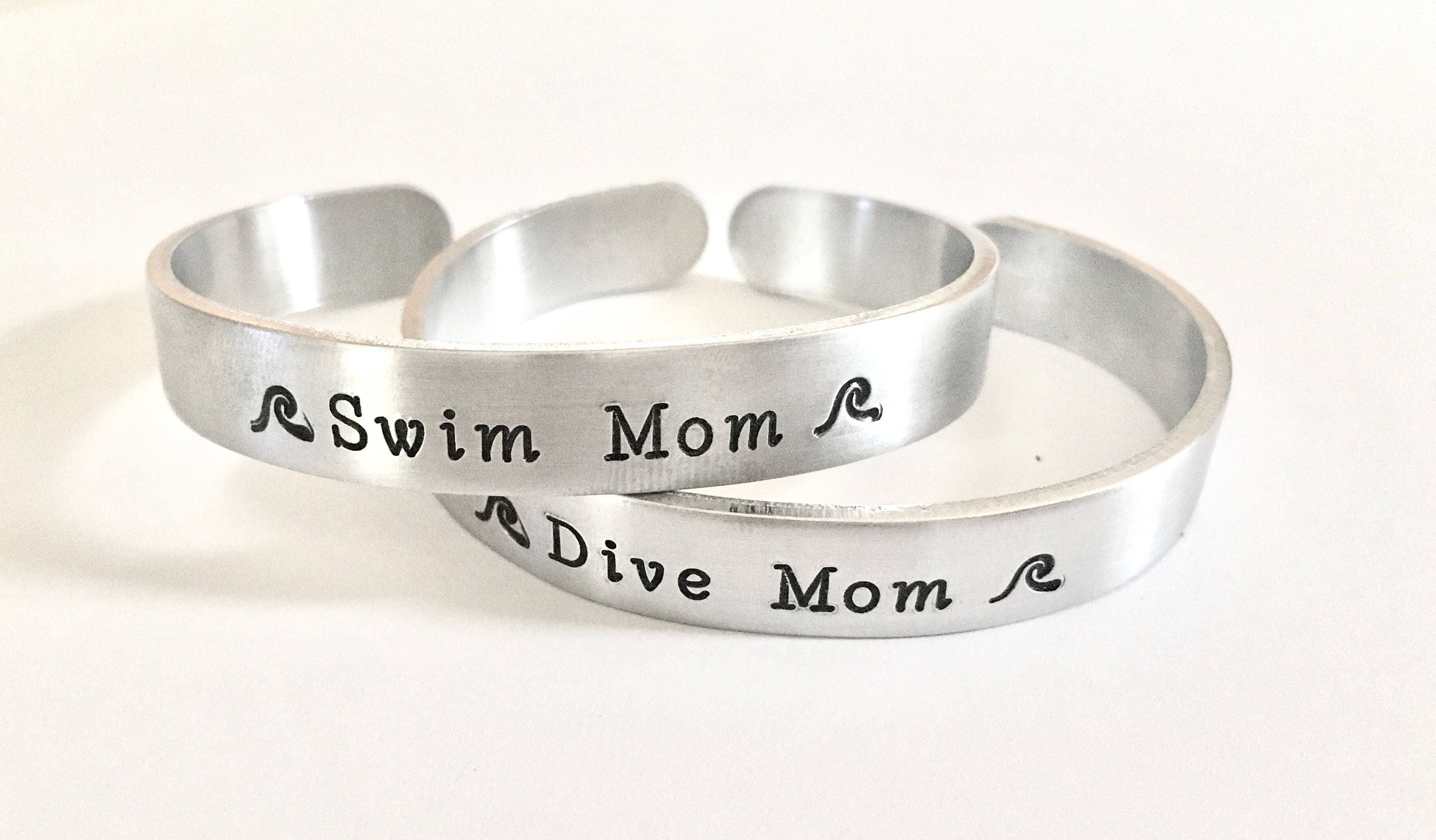 Sports mom bracelet swim dive bracelet can customize with | Etsy
