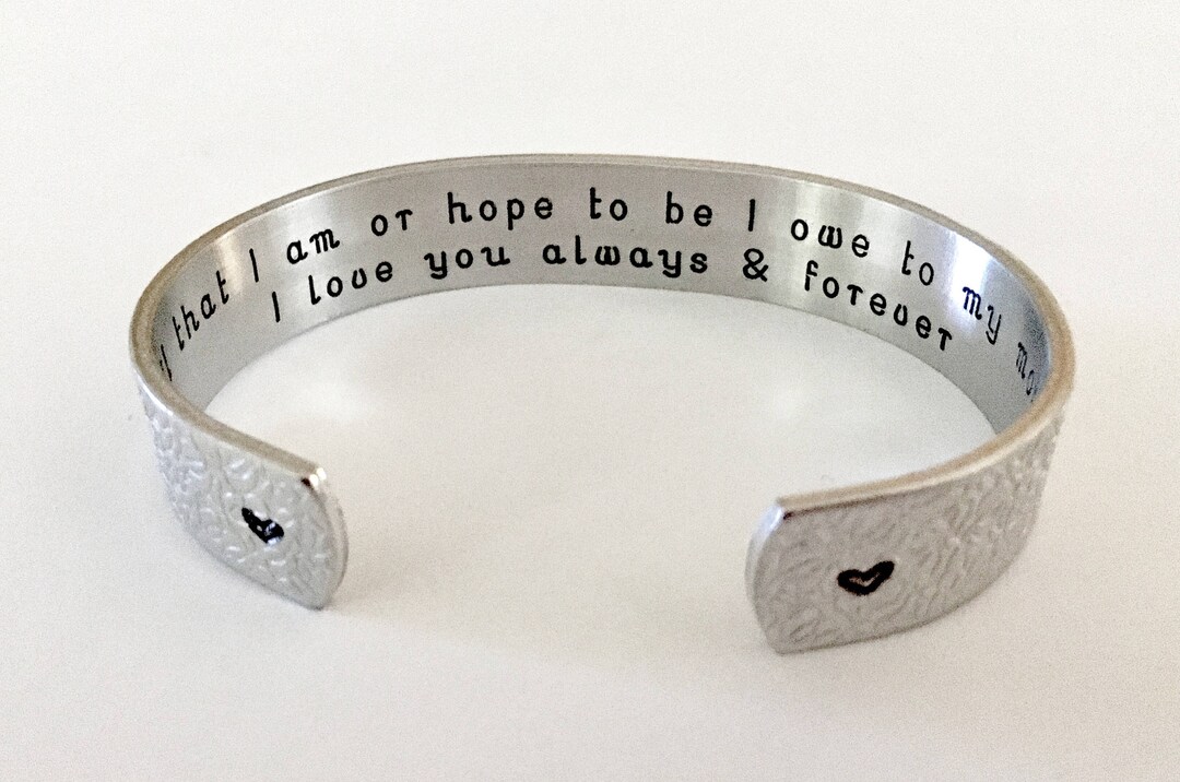 Mother of the Bride Personalized Aluminum Bracelet Custom - Etsy