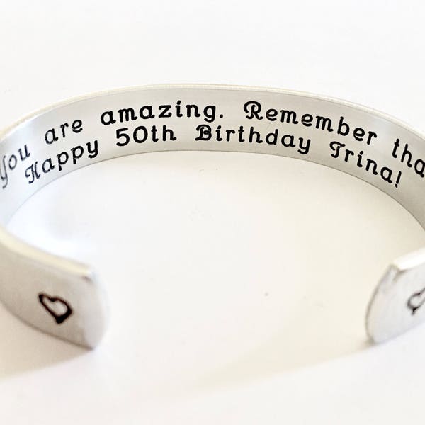 Personalized 50th Bracelet - Etsy