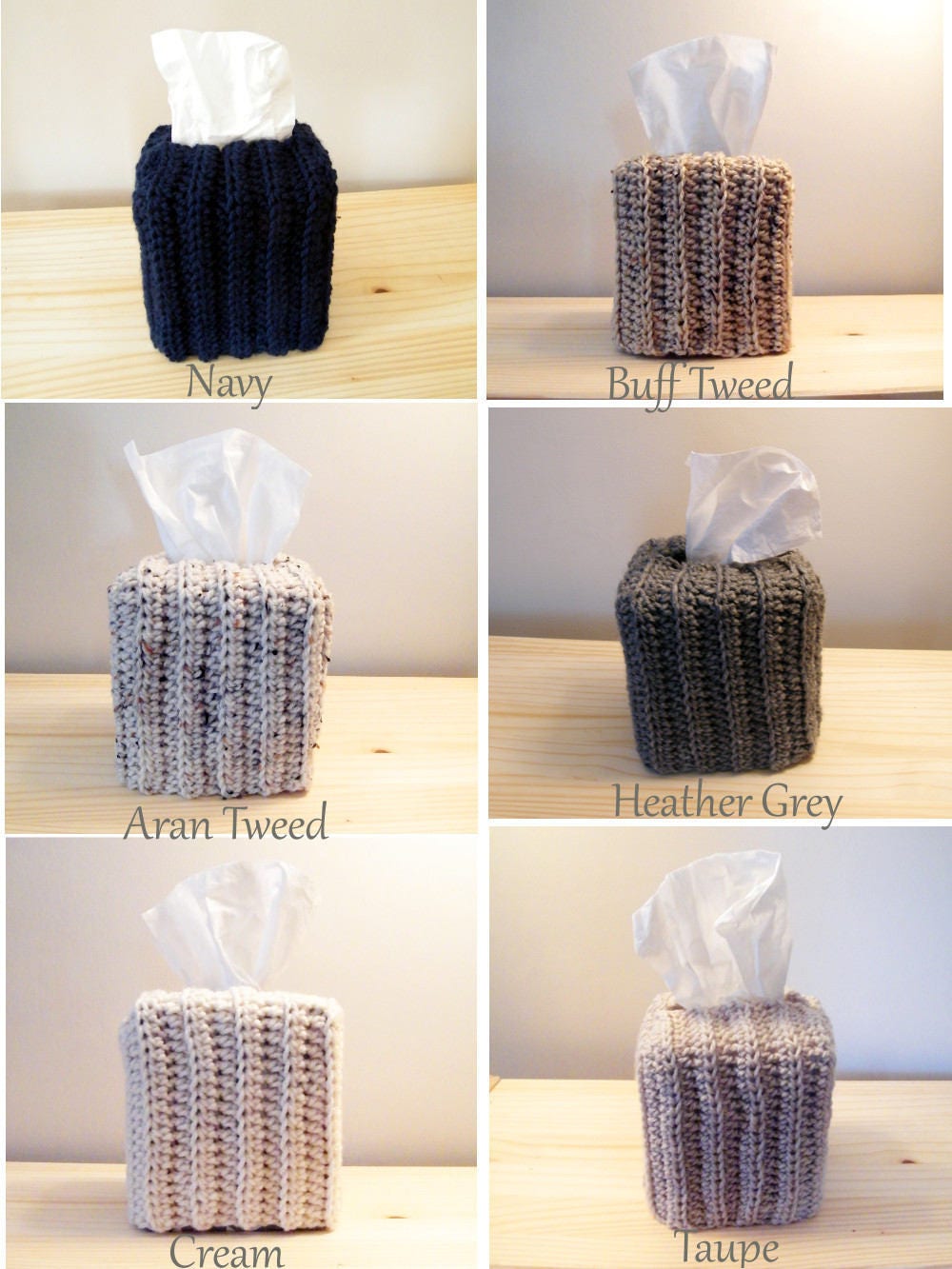 Tissue Box Cover Square Crochet Cozy - Etsy