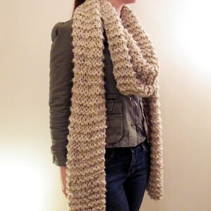 Large Knit Scarf Women Long Wool Oversized Winter Scarf Handmade Chunky ...