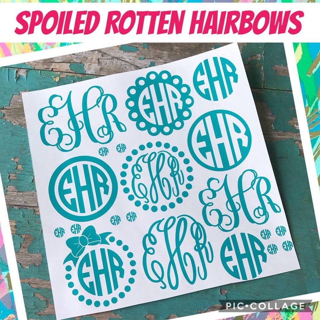 Monogrammed Decal Sheet - Etsy