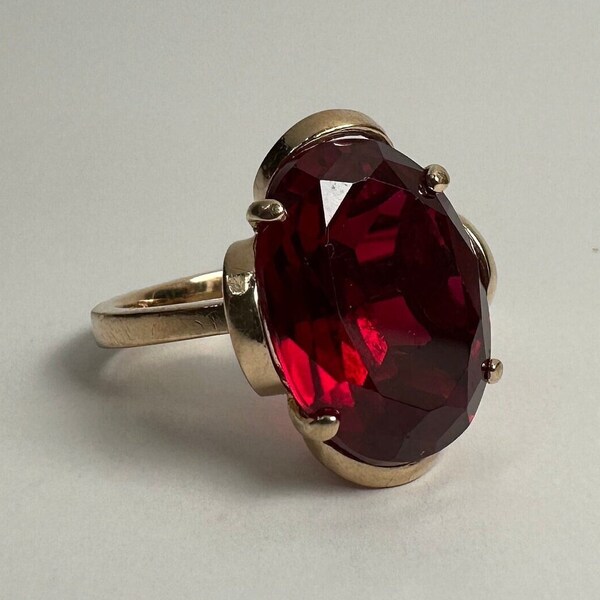 Red Stone Ring - Etsy