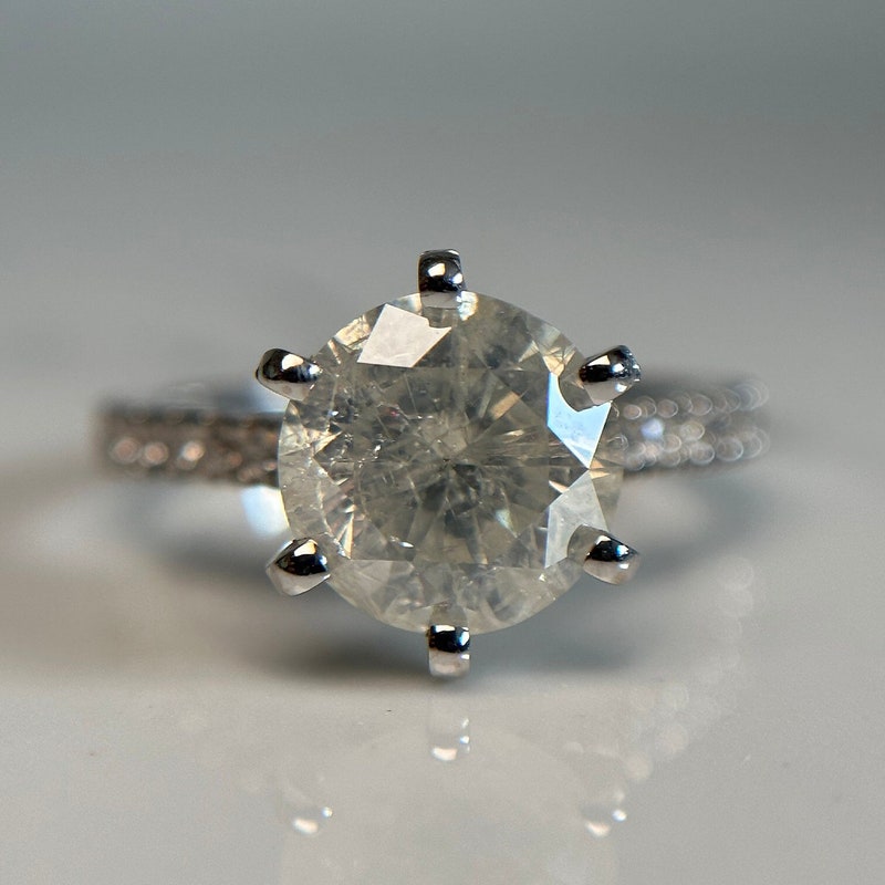 Large Diamond Ring - Etsy