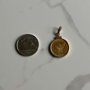Antique USA Gold Coin Pendant Set in 14KT Bezel 1877-S Liberty Head Quarter Eagle Coin Pendant ...