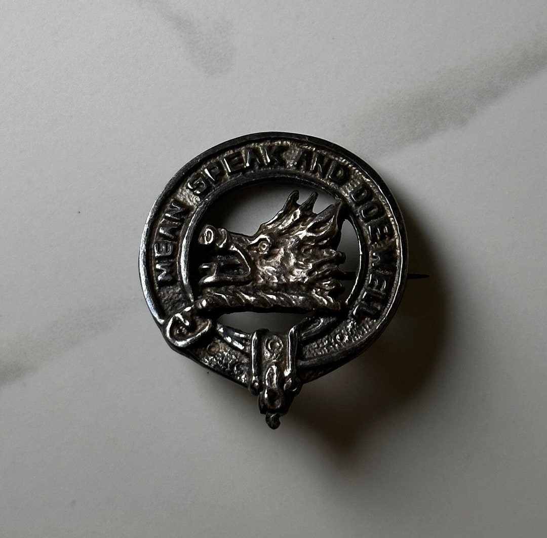 Vintage Silver Campbell Clan Crest Badge, Urquhart Branch Sterling ...