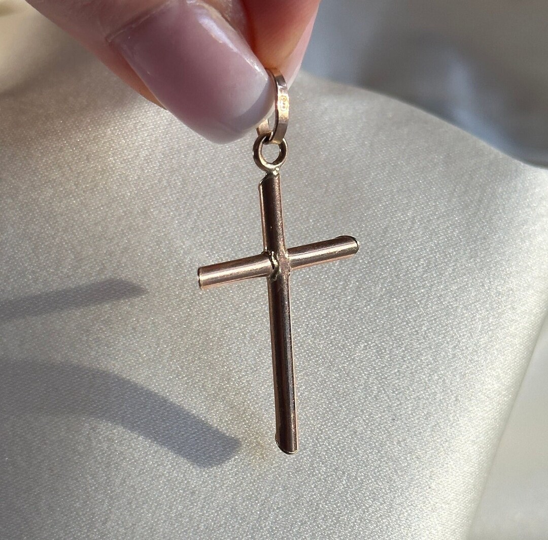 Estate 10KT Yellow Gold Cross Crucifix Charm/pendant, Religious ...