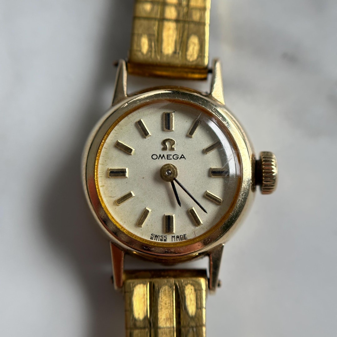 Vintage Ladies Omega Wristwatch, Hand-winding Gold Filled and 14KT ...