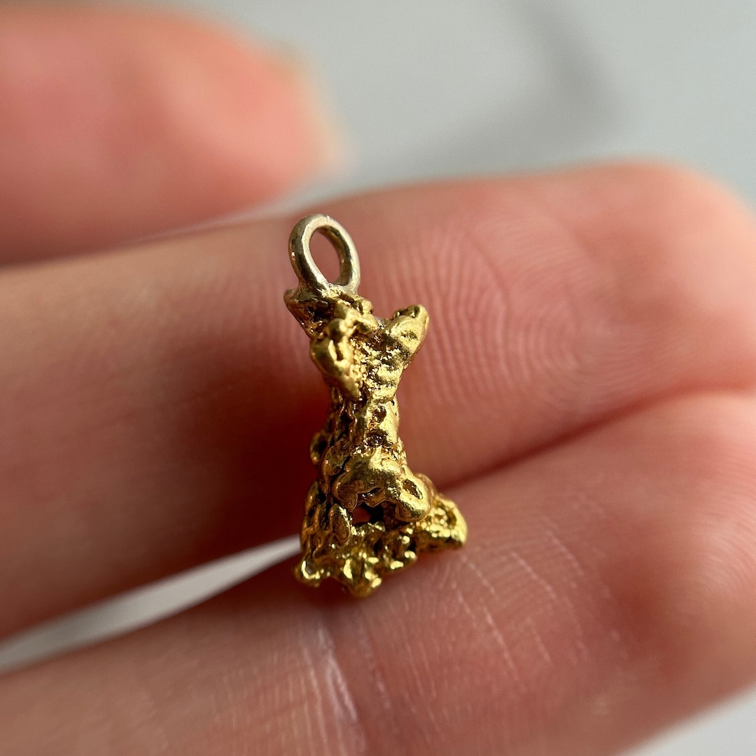 Solid 22KT Gold Nugget Pendant/charm, Unique High Quality Gold ...