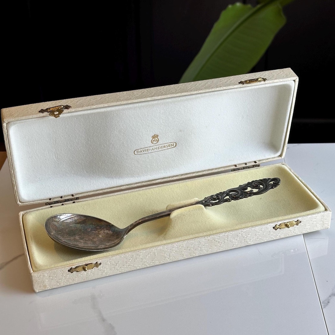 Vintage Norwegian Brodrene Mylius 830S Large Spoon, Decorative Serving ...