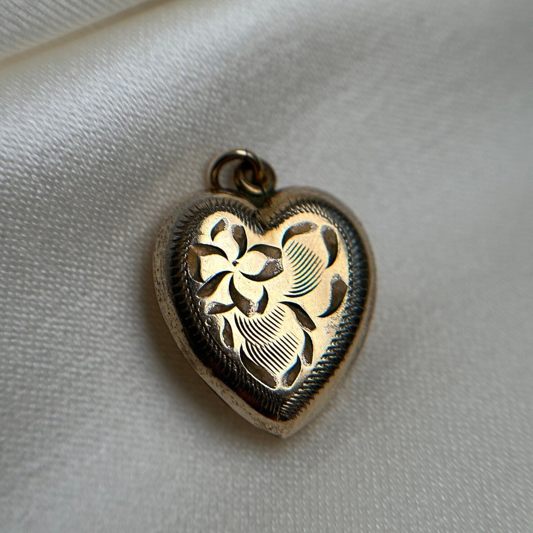 Vintage Gold Filled BIRKS Heart Pendant, Heart Charm, Cute Love Heart ...