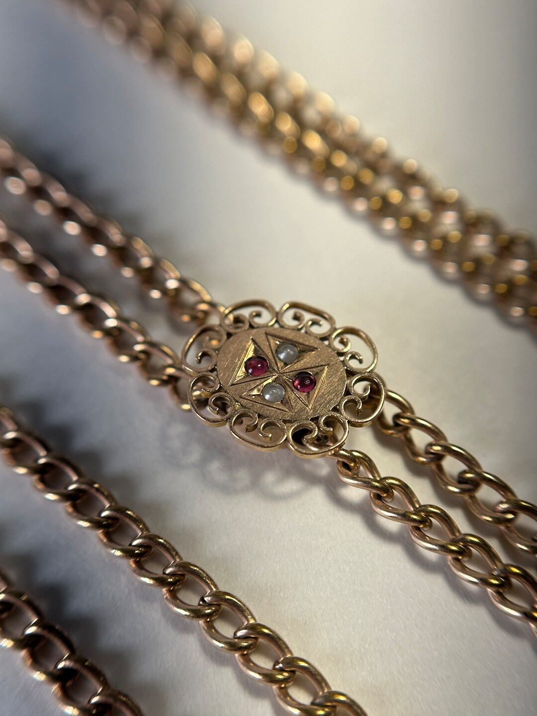 Vintage Ladies Gold Filled Watch Chain With Hook and Slide, Decorative ...